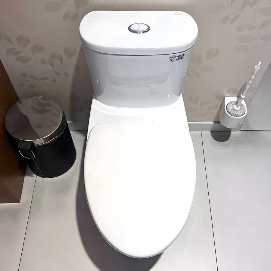 Bồn Cầu CAESAR C1394 Một Khối Nắp Êm M233